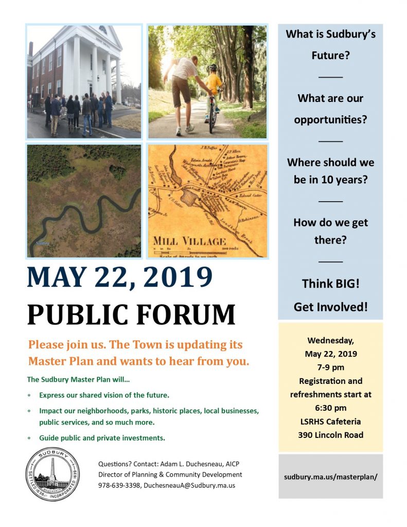 Public Forum Flyer » Master Plan Steering Committee