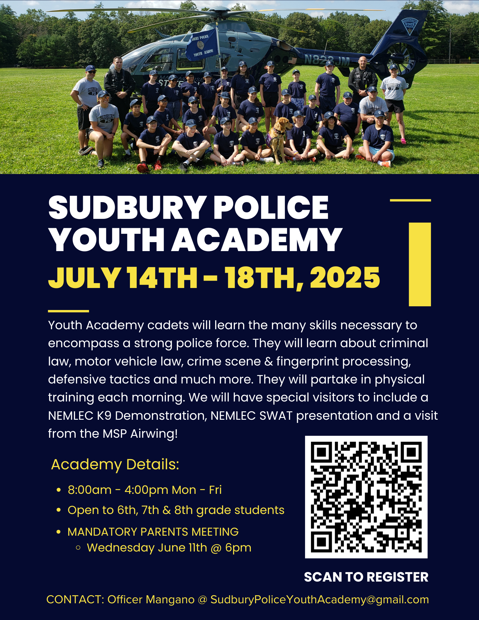 Sudbury Police Youth Academy 2025 » Police Department