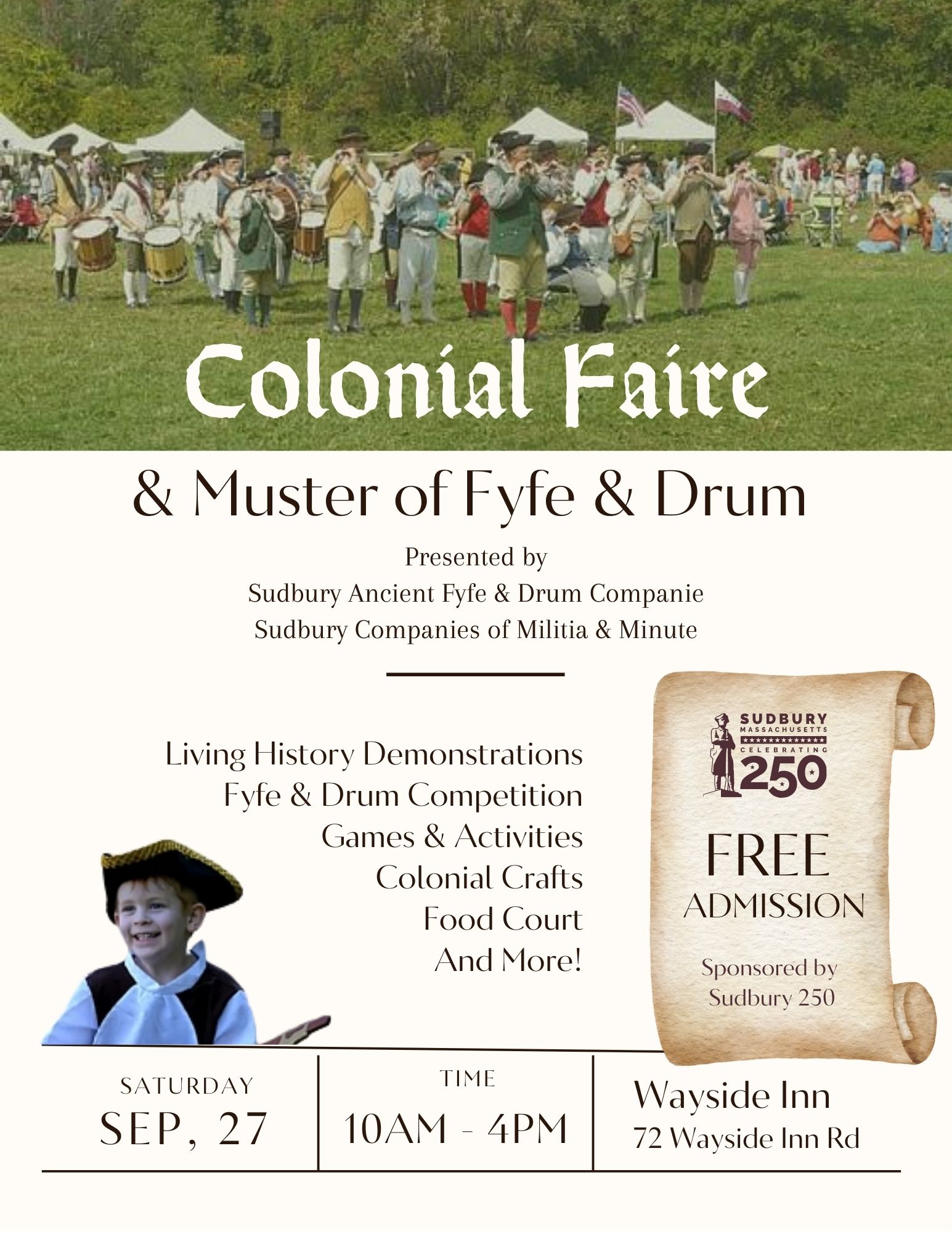 Colonial Faire & Muster » Sudbury 250 Committee